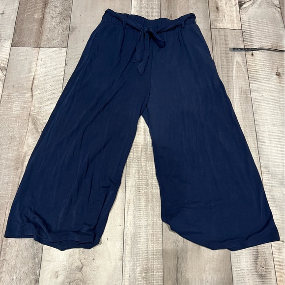 Dex | Pants & Jumpsuits | Navy Stretchy Gaucho Pants Bin X | Poshmark